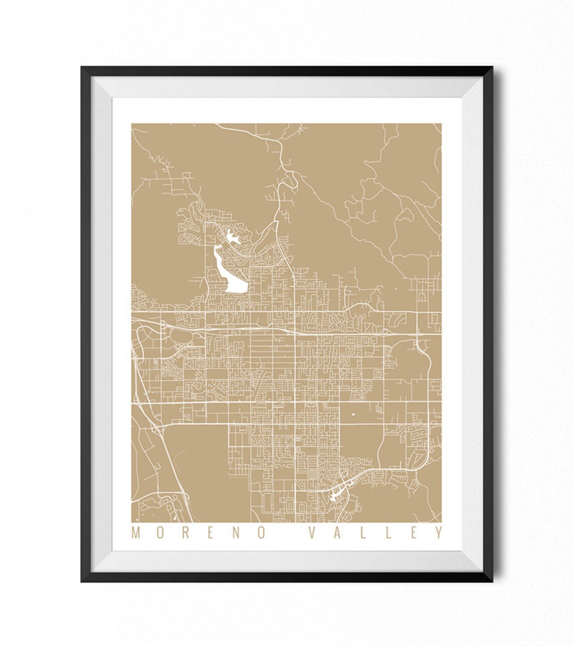 MORENO VALLEY Map Art Print / California Poster / Moreno - Etsy