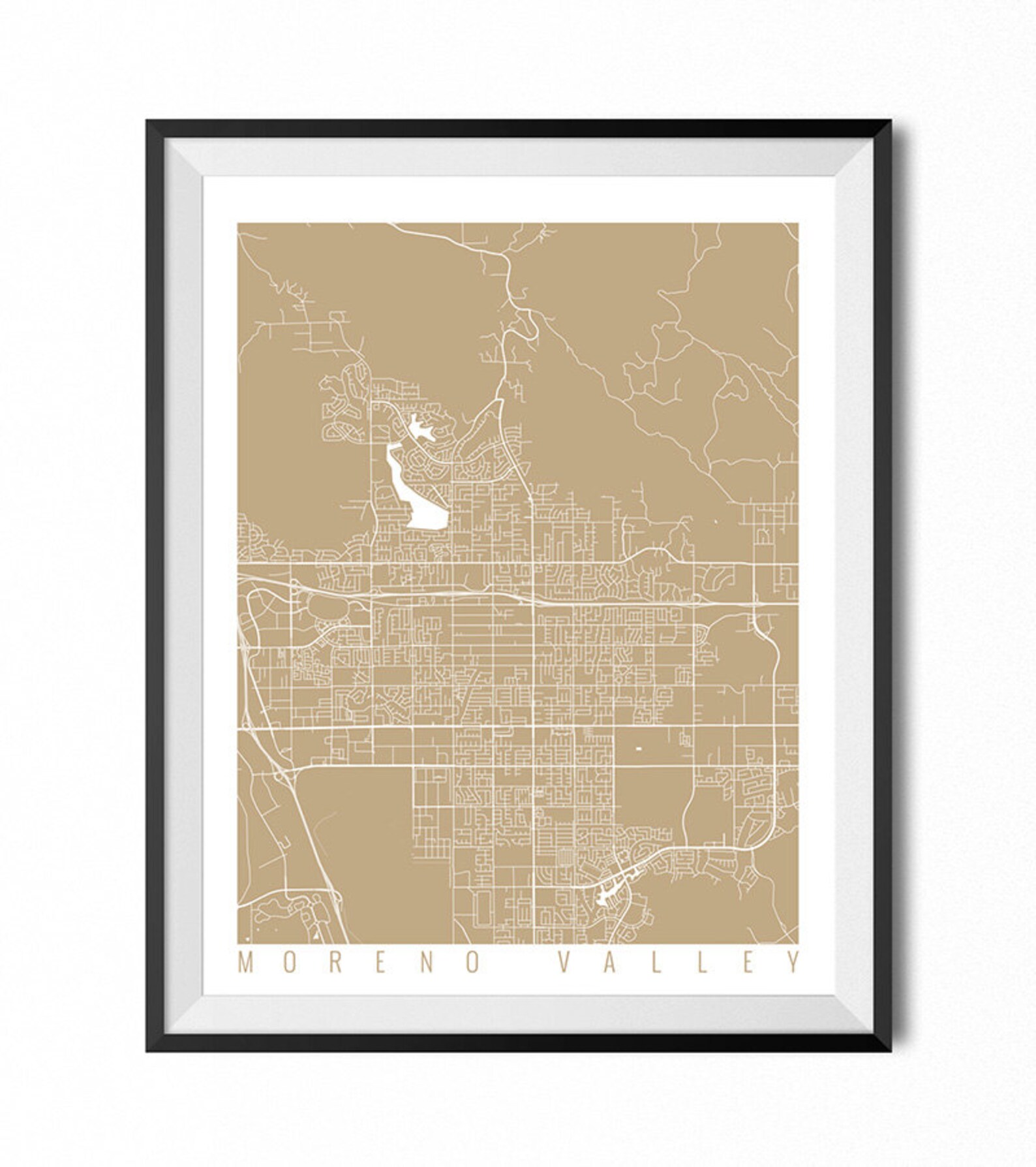 MORENO VALLEY Map Art Print / California Poster / Moreno - Etsy