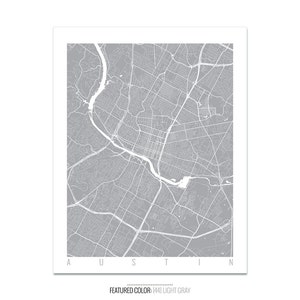 Austin City Map Art Print / Austin Poster / Austin Wall Art / Texas ...
