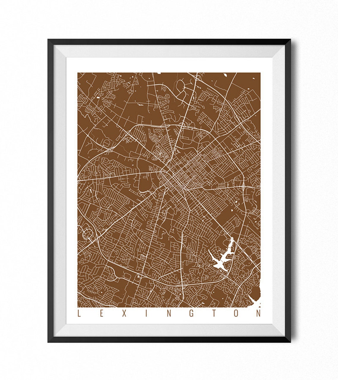 LEXINGTON Map Art Print / Kentucky Poster / Lexington Wall Art | Etsy