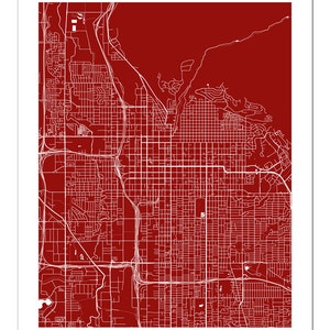 SALT LAKE CITY Map Art Print / Utah Poster / Salt Lake City Wall Art ...
