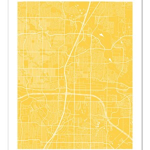 PLANO Map Art Print / Texas Poster / Plano Wall Art Decor / Choose Size ...