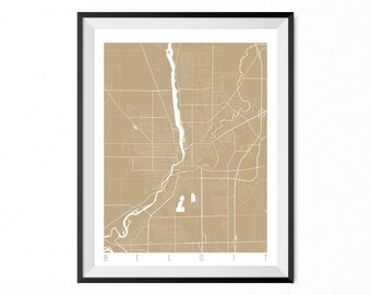 Custom Map Art Print Any City in the World Custom City Map / Print ...