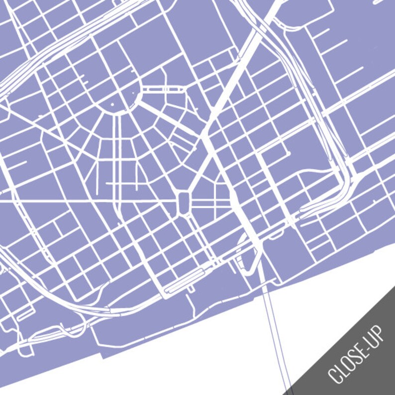 DETROIT Map Art Print / Michigan Poster / Detroit Wall Art | Etsy