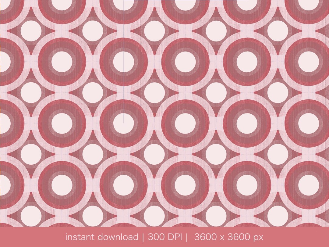 Retro Vibes 70s Seamless Circle Pattern | Instant Download | JPG & PNG ...