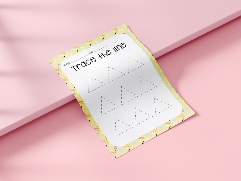 20 Preschool Line Tracing Worksheets Bundle Line Trace Page Printable ...