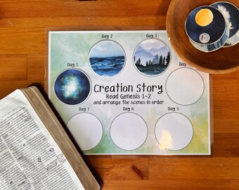 7 Days of Creation Printable, Bible Activity for Kids, Genesis Old ...