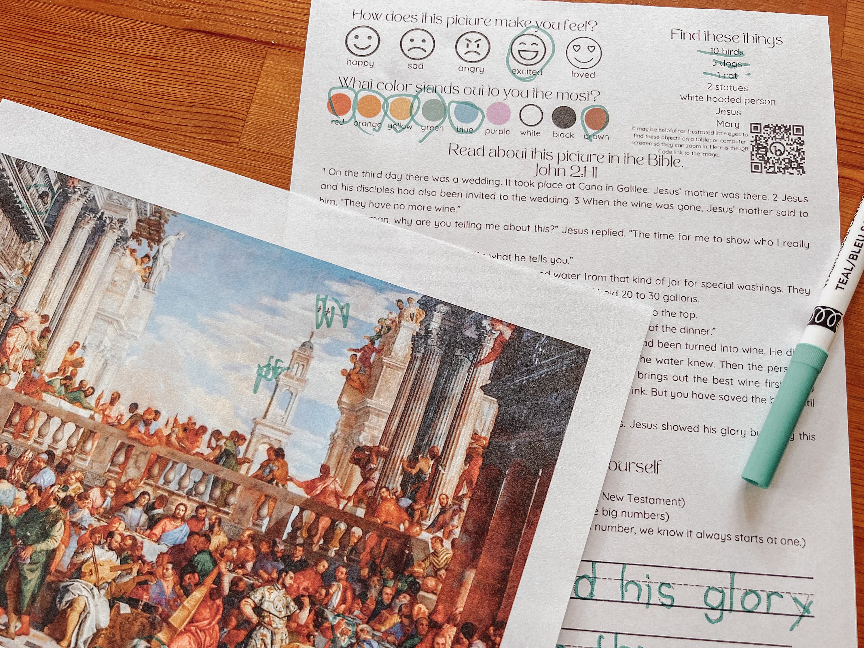 Visio Divina Morning Basket Printables | Art Picture Study | Seek and ...
