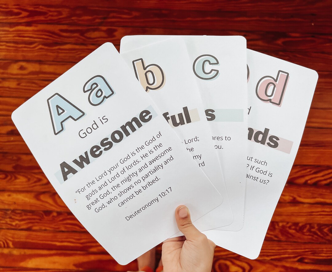ABC Scripture Flashcards | Bible Memorization, Baby Shower, Kids ...