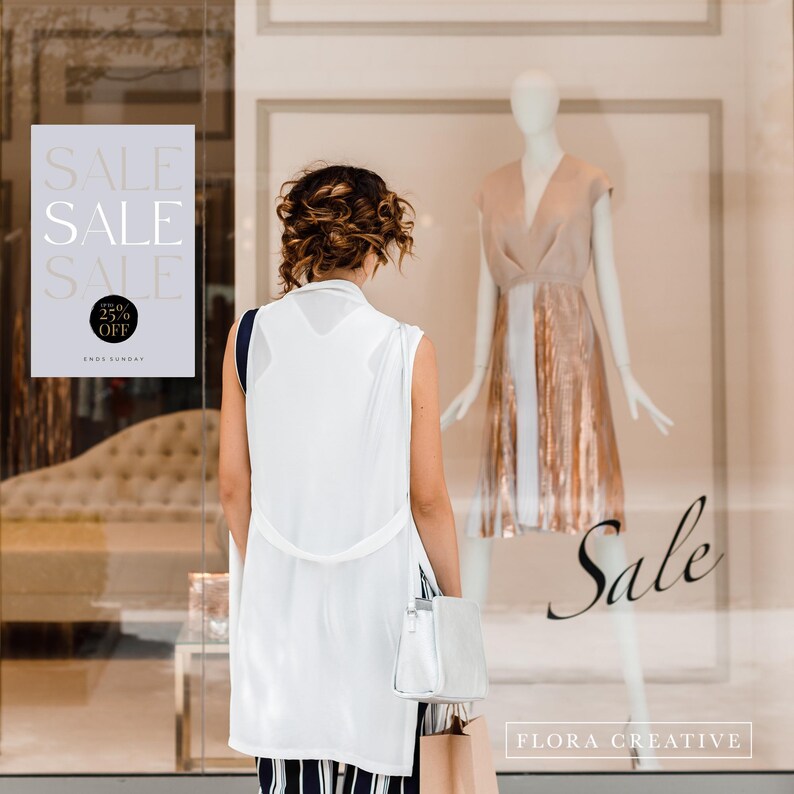 Retail Storefront Poster / Sign Template – Sale Sale Sale (editable PDF ...