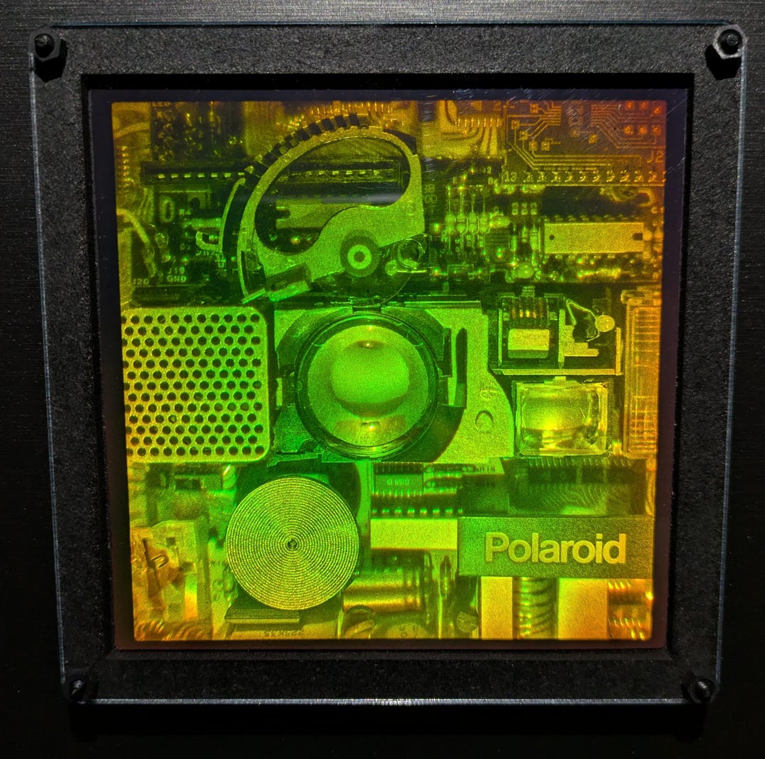 Vintage 1980s Hologram, True 3D Effect, Polaroid Camera Internals ...