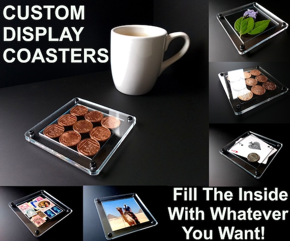 FILL YOUR OWN Custom Coasters Put Anything Inside - Etsy