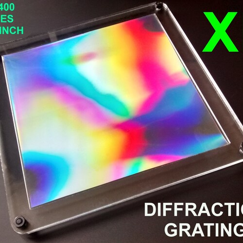HUGE 6X6 INCH Diffraction Grating Sheet 13500 Lines per - Etsy