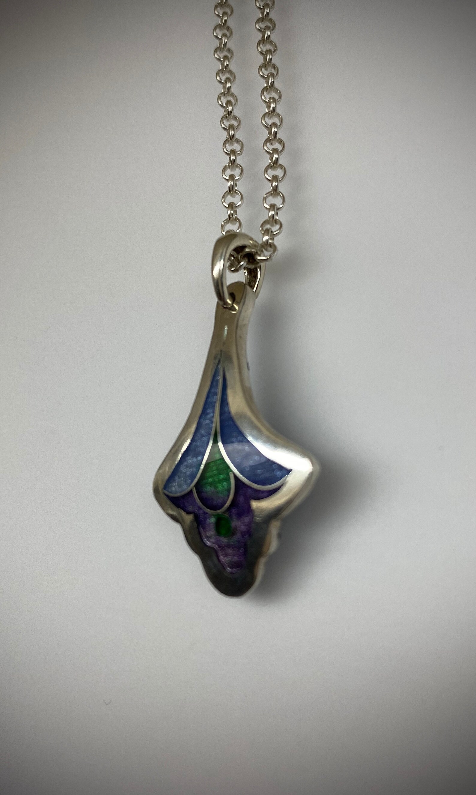 Enamel Pendant, Necklace, Champleve, Cloisonné, Made in the USA ...