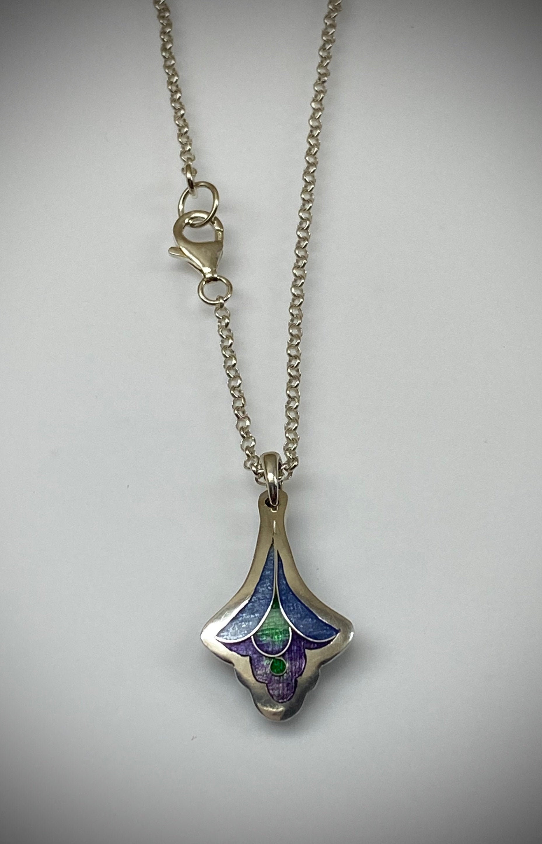 Enamel Pendant, Necklace, Champleve, Cloisonné, Made in the USA ...