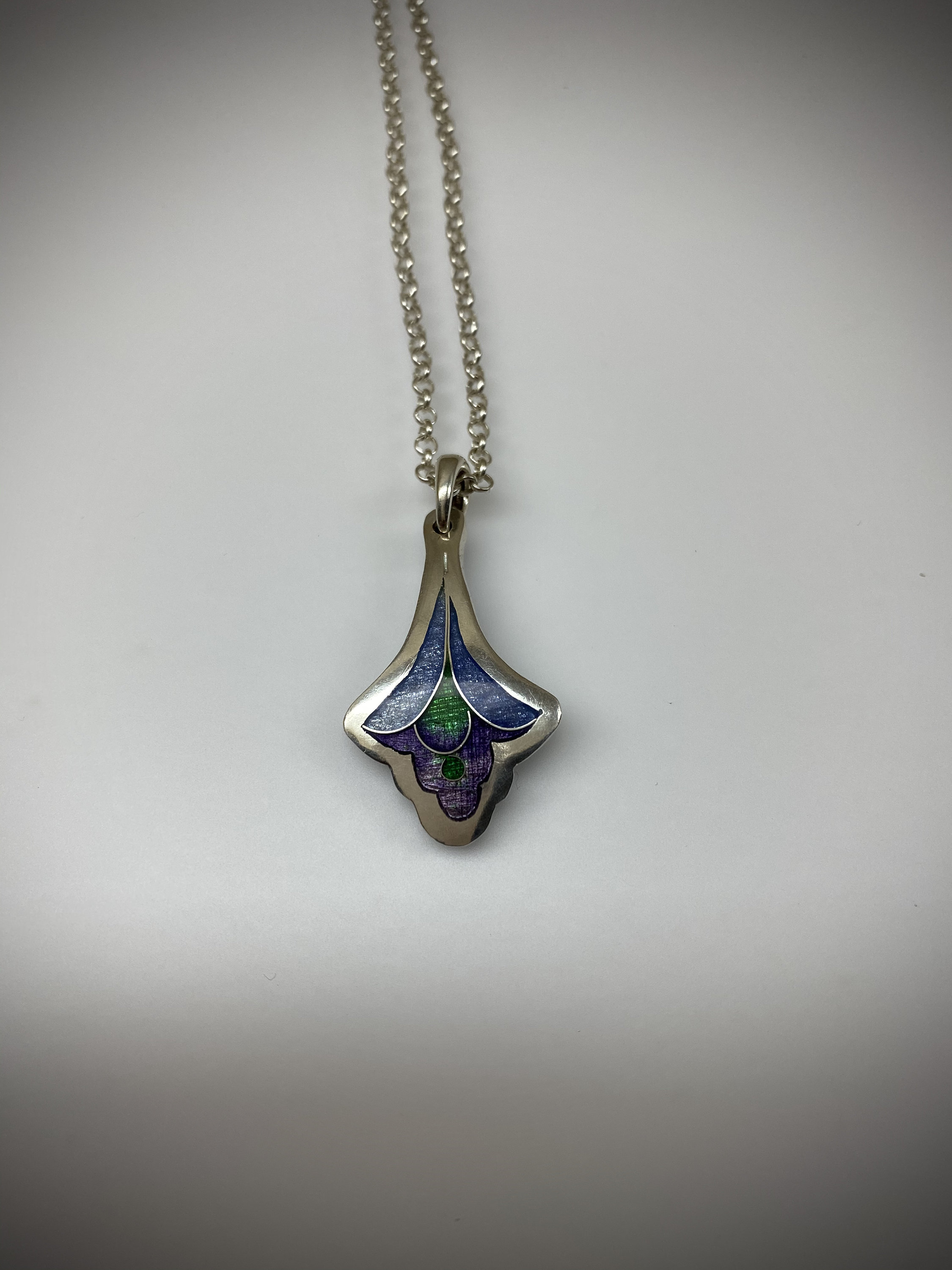 Enamel Pendant, Necklace, Champleve, Cloisonné, Made in the USA ...