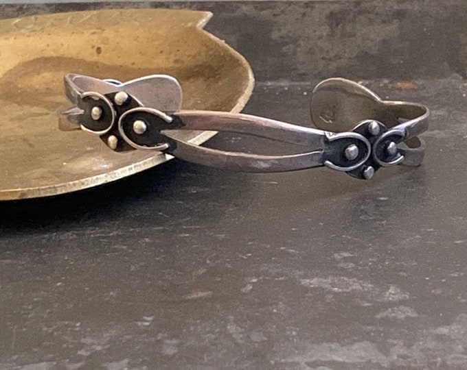 Vintage Sterling Silver Cuff From Mexico - Etsy UK
