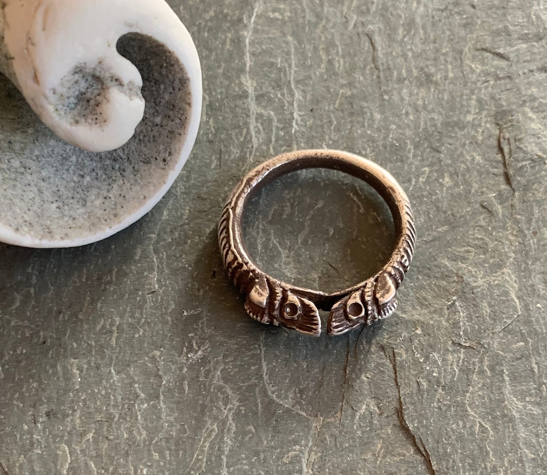 Vintage Tribal Silver Makara Ring Size 12 Etsy