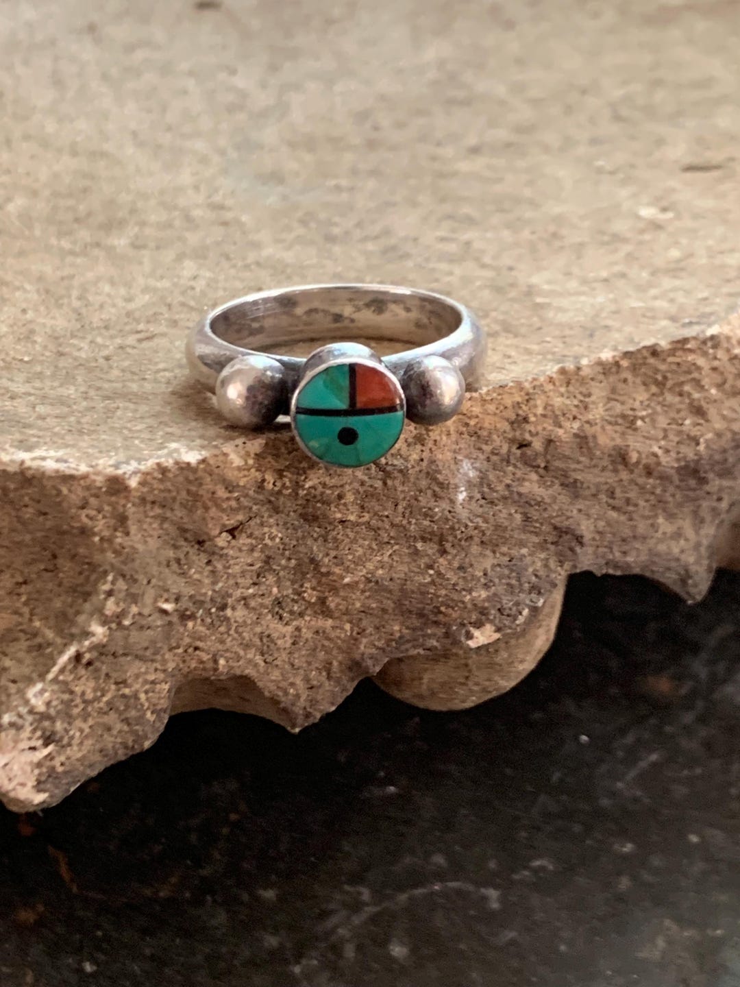 Vintage Zuni Sunface Ring - Etsy