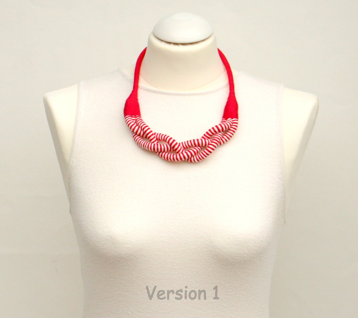 Red White Statement Necklace for Women Unique Gifts for Her - Etsy