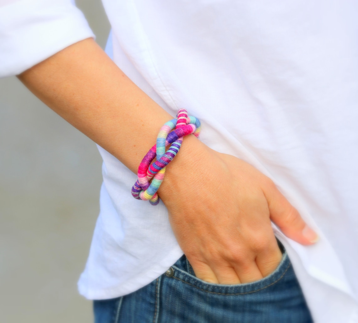 Colorful Braided Rope Bracelet for Women Unique Gifts for - Etsy