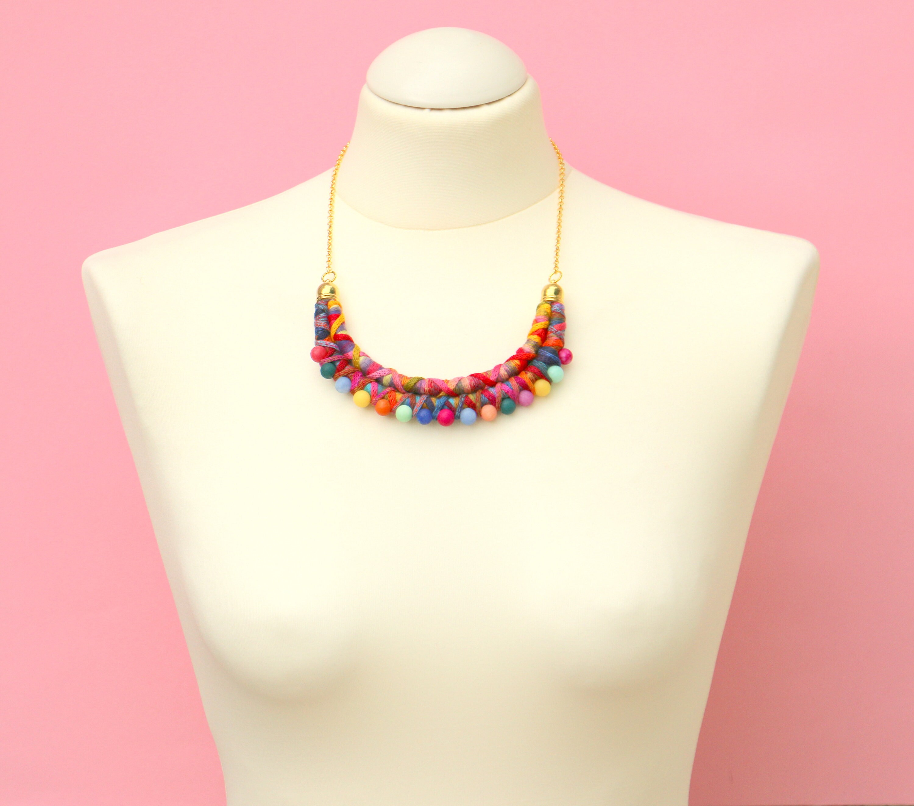 Colorful Jade Beaded Bib Necklace For Women Unique Jewelry | Etsy