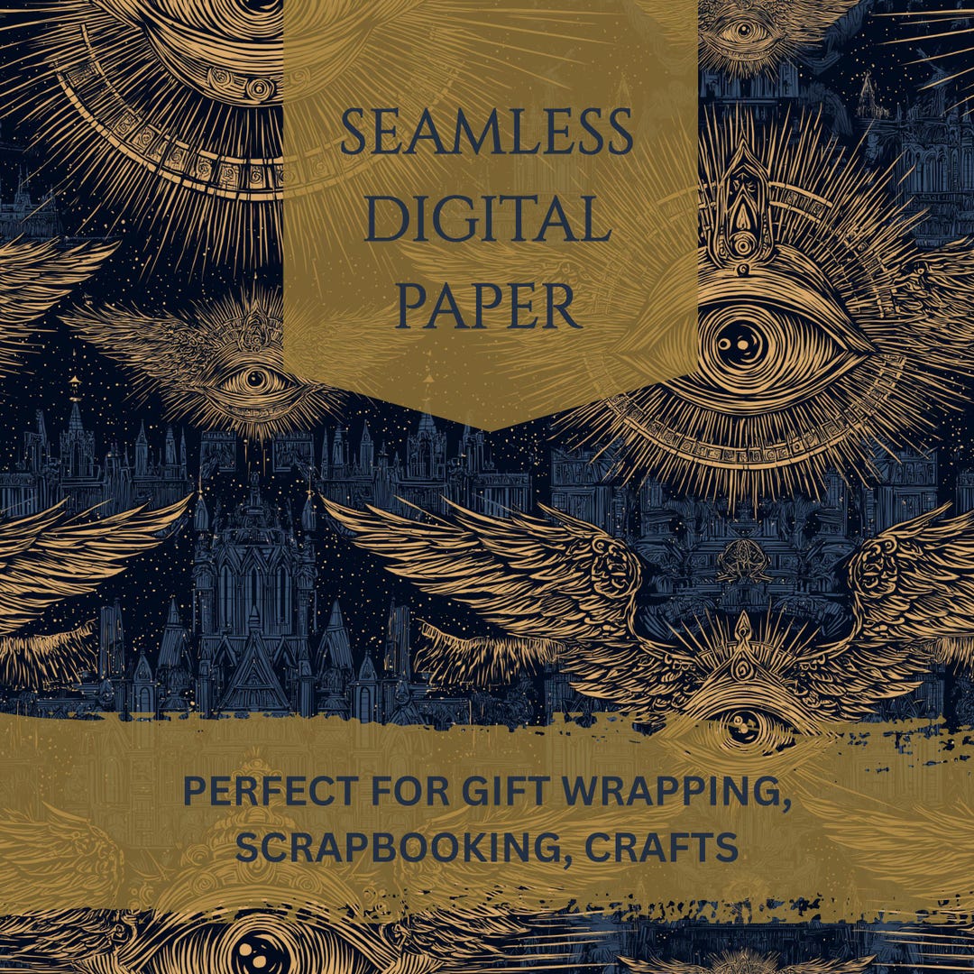 Seraphim Angel Digital Paper | Seamless Pattern | Digital Download - Etsy