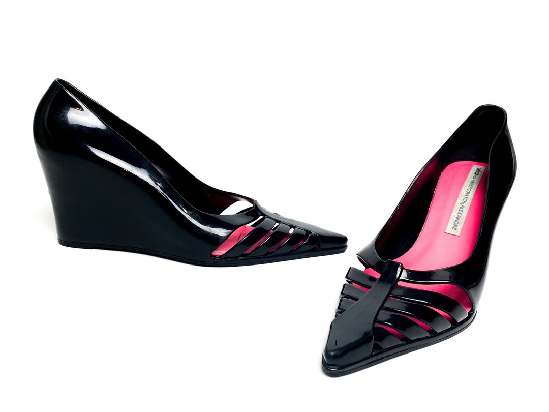 Y2k Rubber Heels Jelly Sandals Alexandre Herchcovitch - Etsy