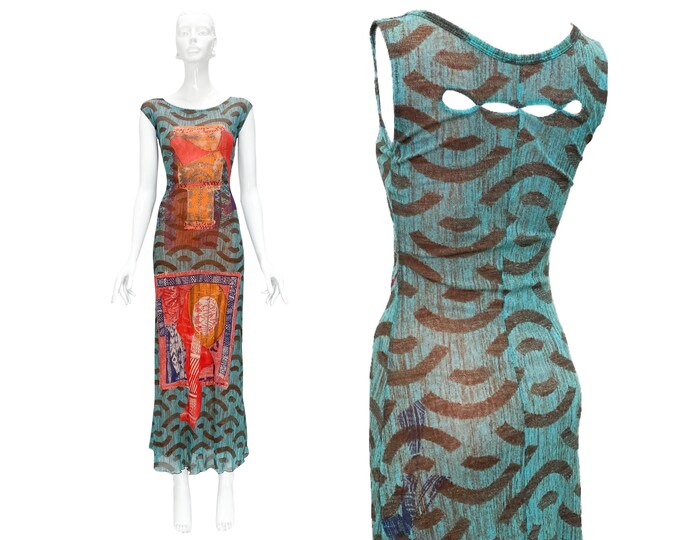 Y2k Legatte Dress, Y2k Mesh Dress, Cut Out Dress, Mesh Dress, Early ...