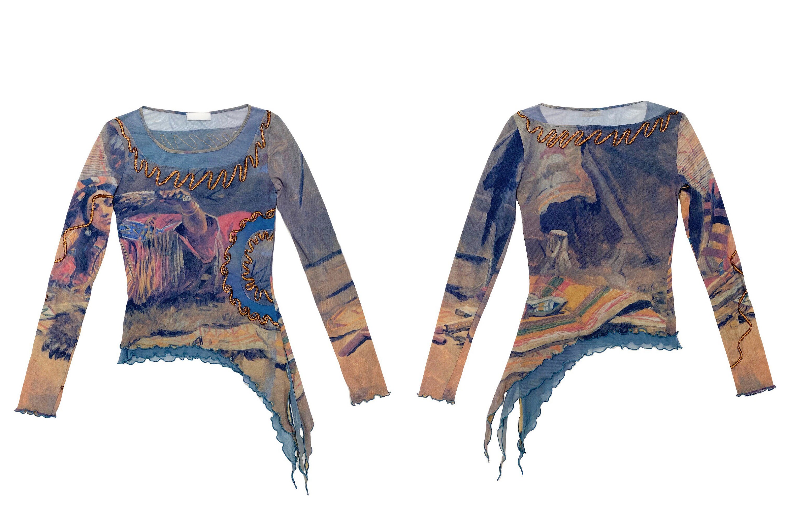 Y2k Mesh Top Y2k Artsy Top Asymmetrical Mesh Top Y2k - Etsy