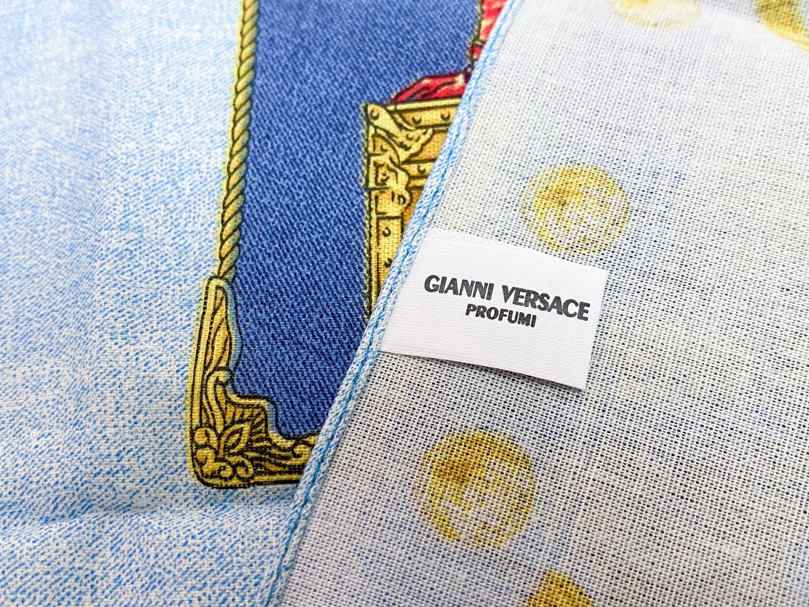 1990s Gianni Versace, Vintage Versace Scarf, 90s Bandana, Versace Denim ...