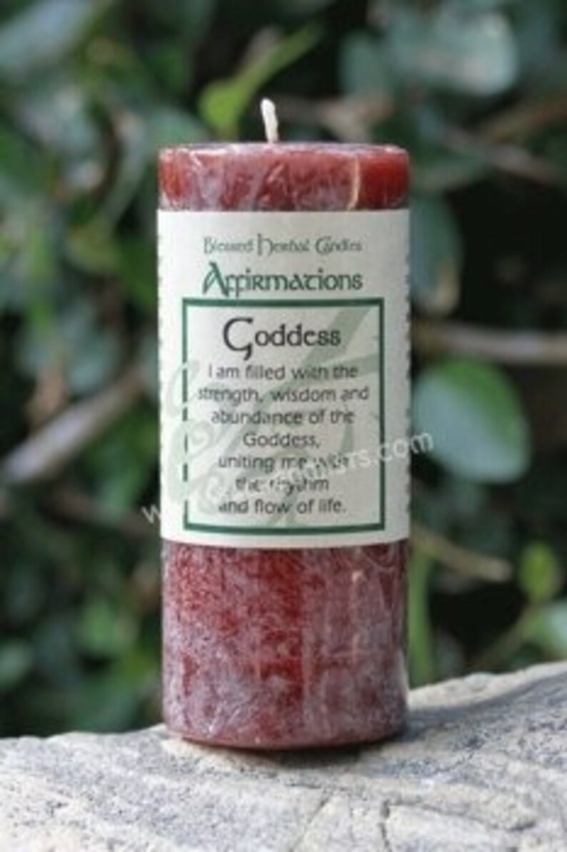 Goddess Affirmation Pillar Candle for Working With Divine - Etsy