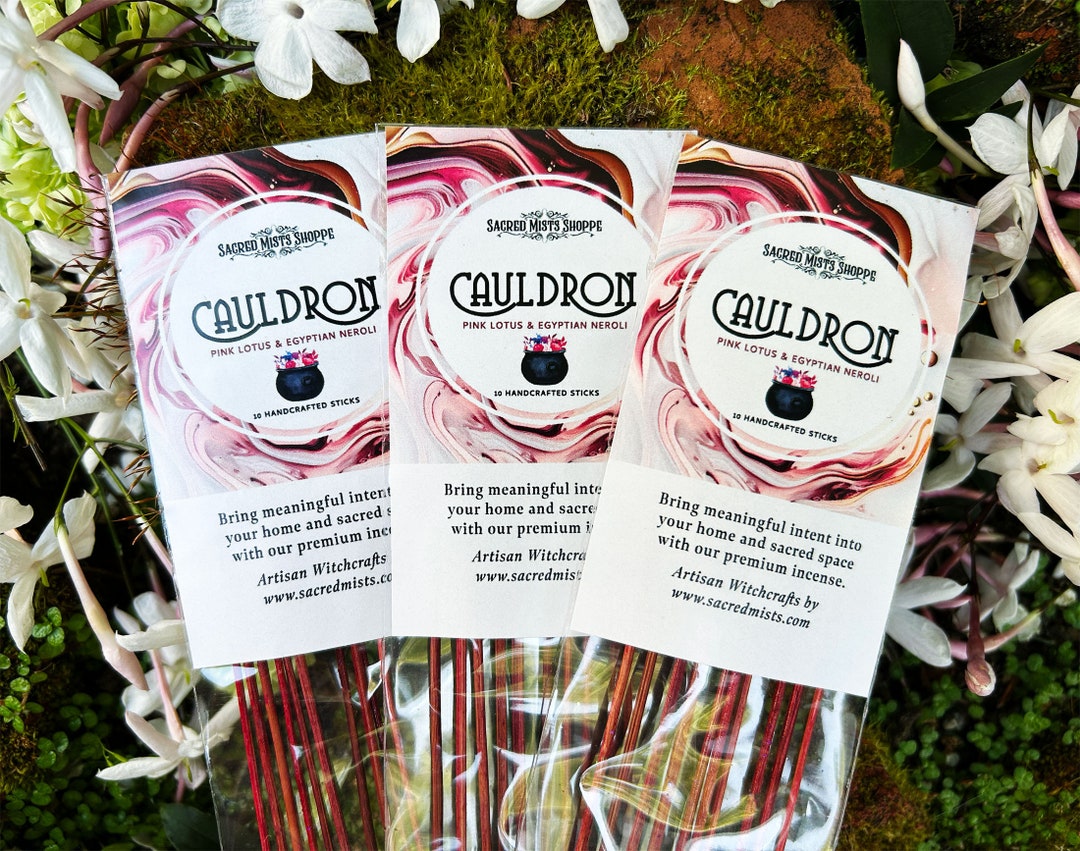 Cauldron Incense Sticks Pink Lotus & Egyptian Neroli Handmade for ...