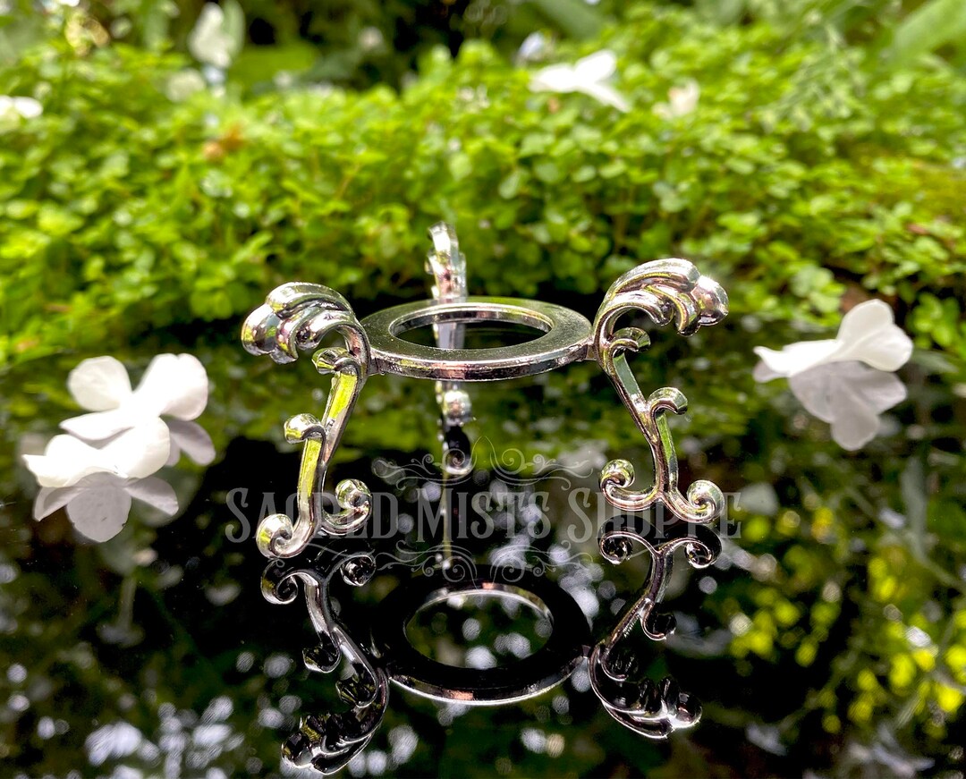 Unfurling Energy Silver Sphere Stand Holder for Crystal Balls, Crystal ...