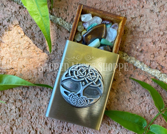 Tree of Life Treasure Box Matchbox Cover for Candle Magick | Etsy