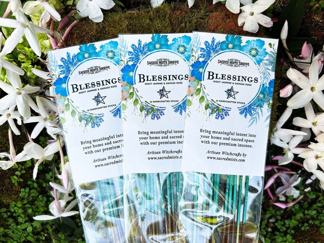 Blessings Incense Sticks Night Blooming Jasmine, Damask Rose & Creamy ...