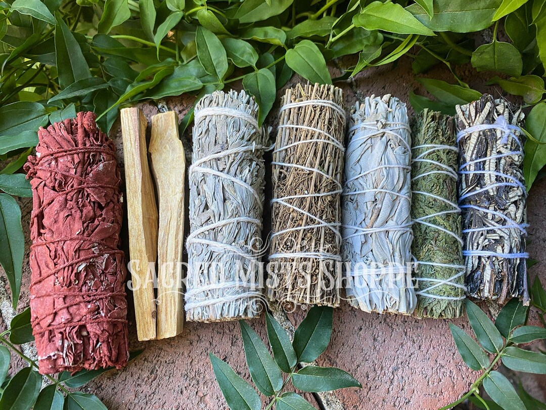 Complete Smudge Set Seven Organic Smudge Bundles With Four Types Sages ...
