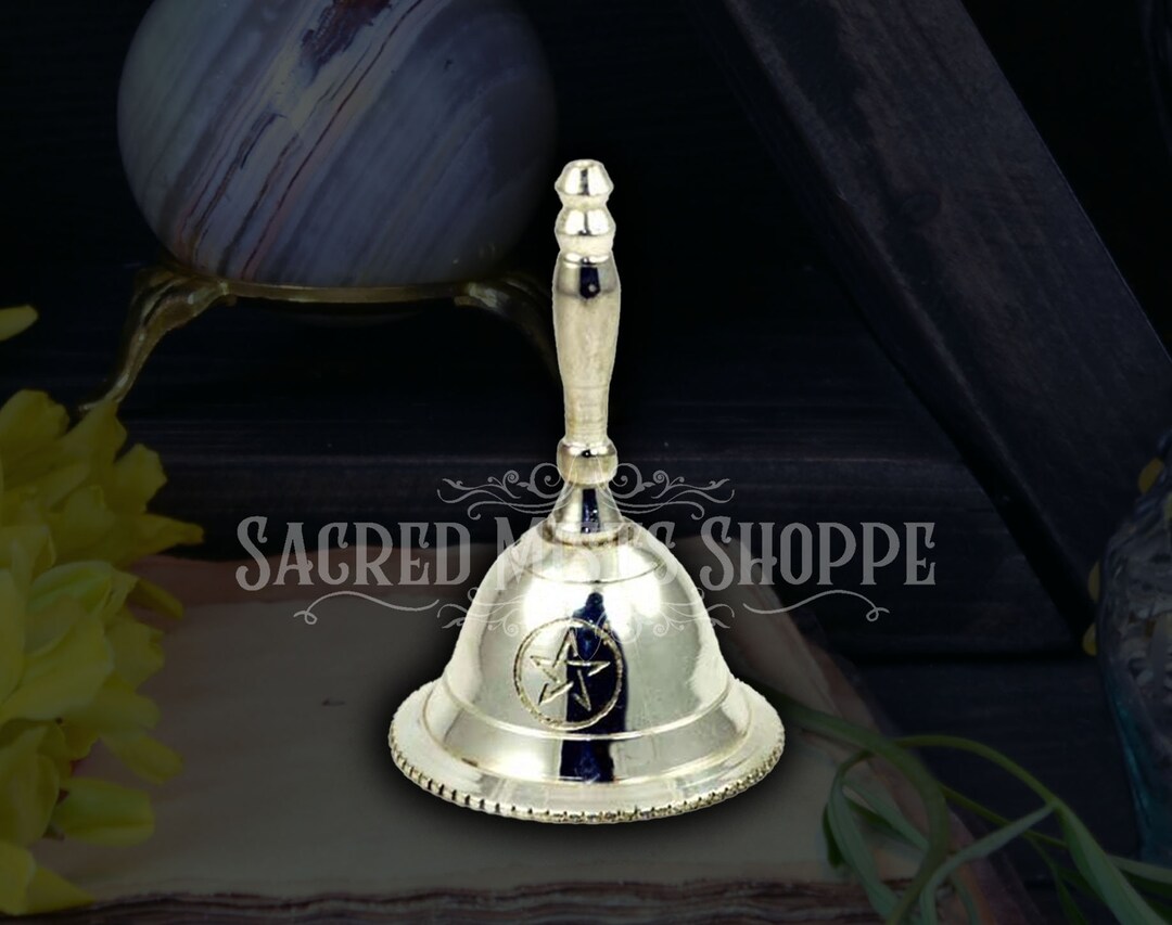 Pentacle Altar Bell for Ritual, Ceremony, Energy Transmutation, Sound ...