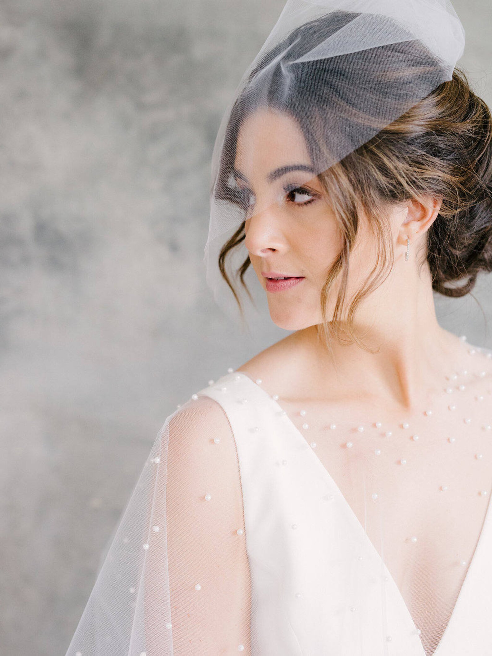 Blusher Veil, Short Veil, Wedding Veil, Birdcage Veil, Tulle Veil ...