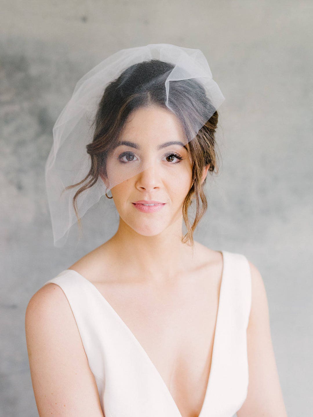 Blusher Veil, Short Veil, Wedding Veil, Birdcage Veil, Tulle Veil ...