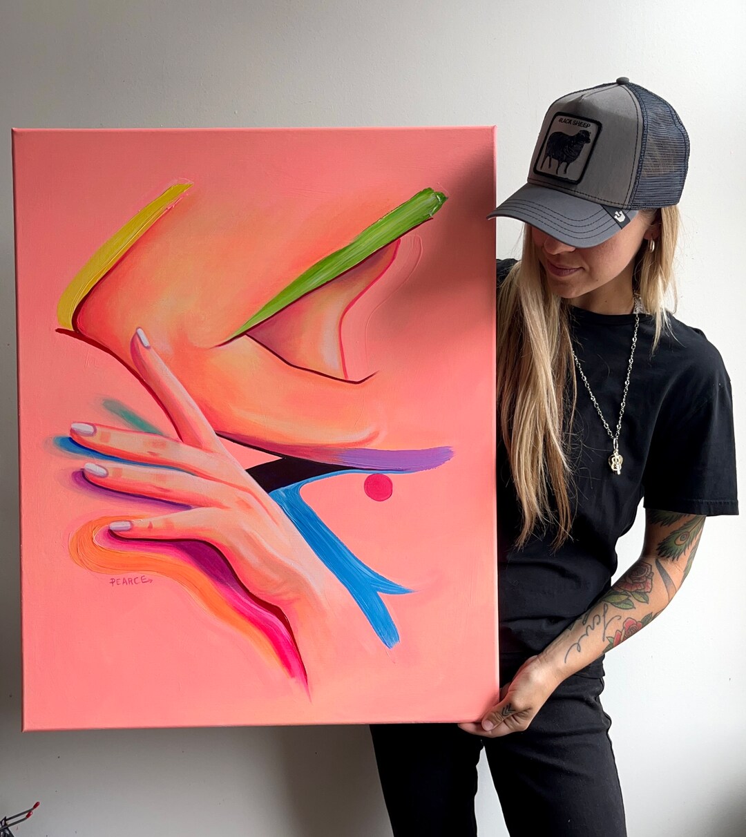 ORIGINAL PAINTING Fade Into You Acrylic on Canvas by Carlie Pearce ...