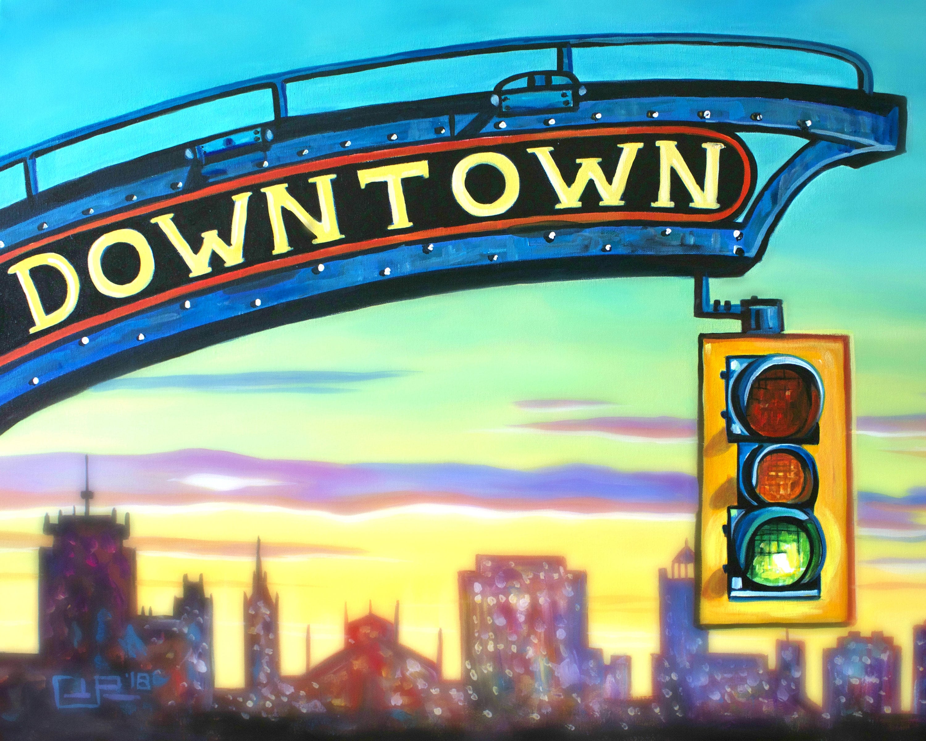 Downtown Hamilton Sign Signed Art Print Carlie Pearce - Etsy Canada