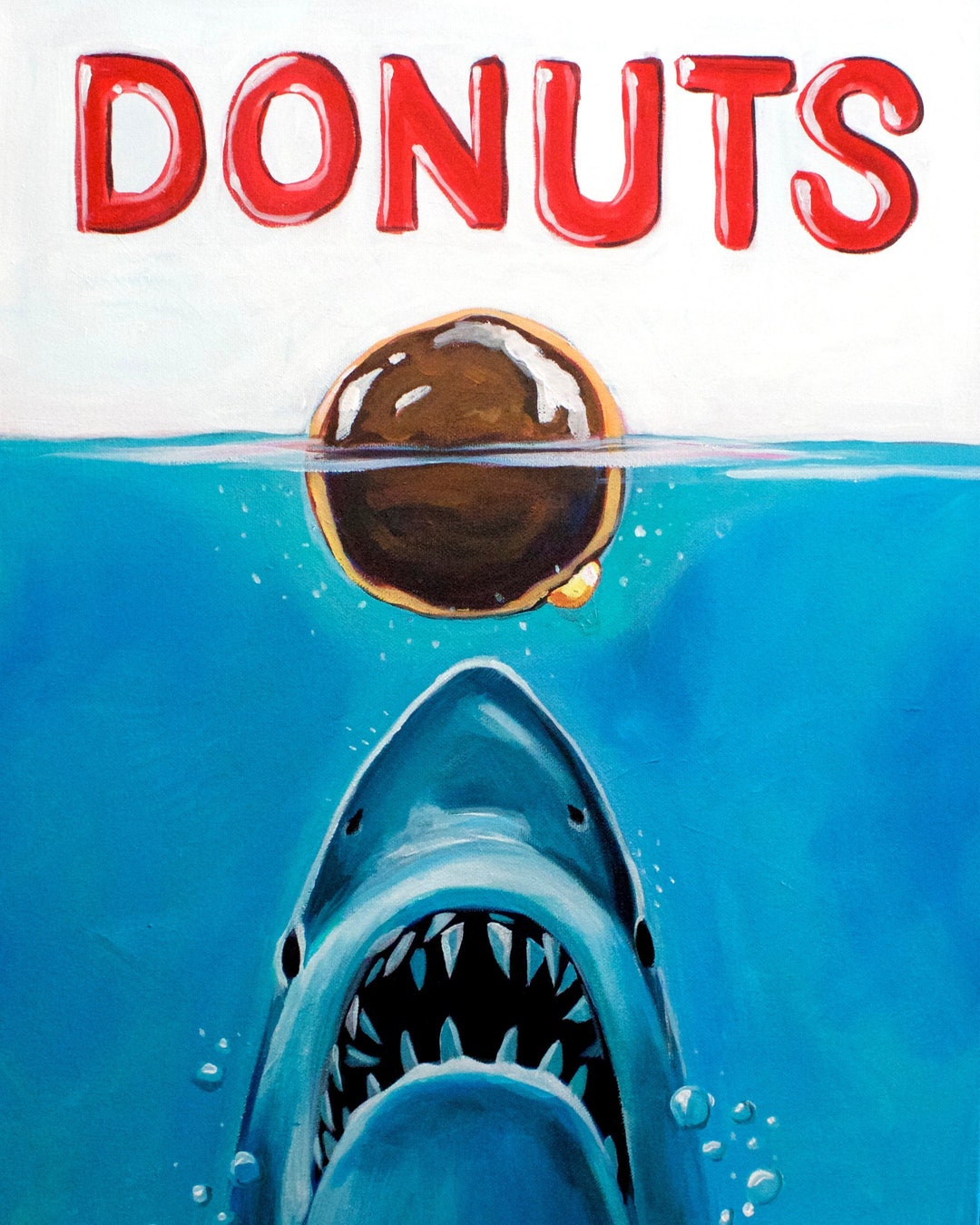 Jaws Donut Signed Art Print by Carlie Pearce - Etsy