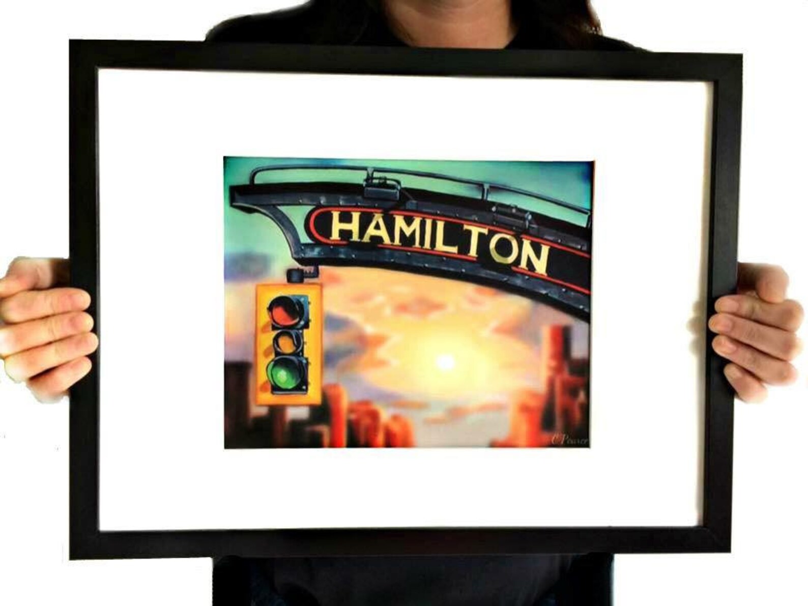 Downtown Hamilton Sign Signed Art Print by Carlie Pearce - Etsy