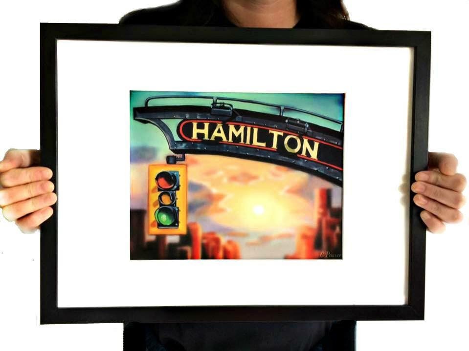 Downtown Hamilton Sign Signed Art Print FREE Shipping by | Etsy