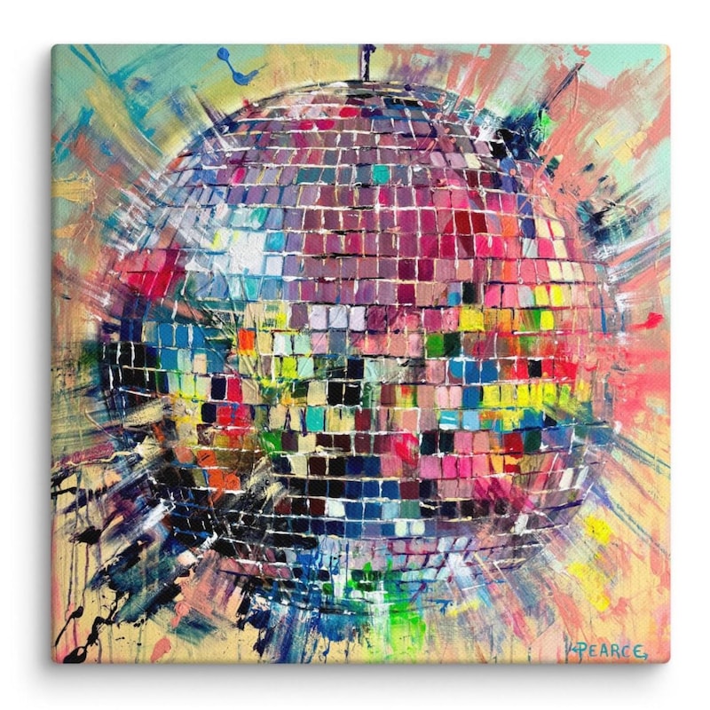 Glitter Ball Canvas - Etsy UK