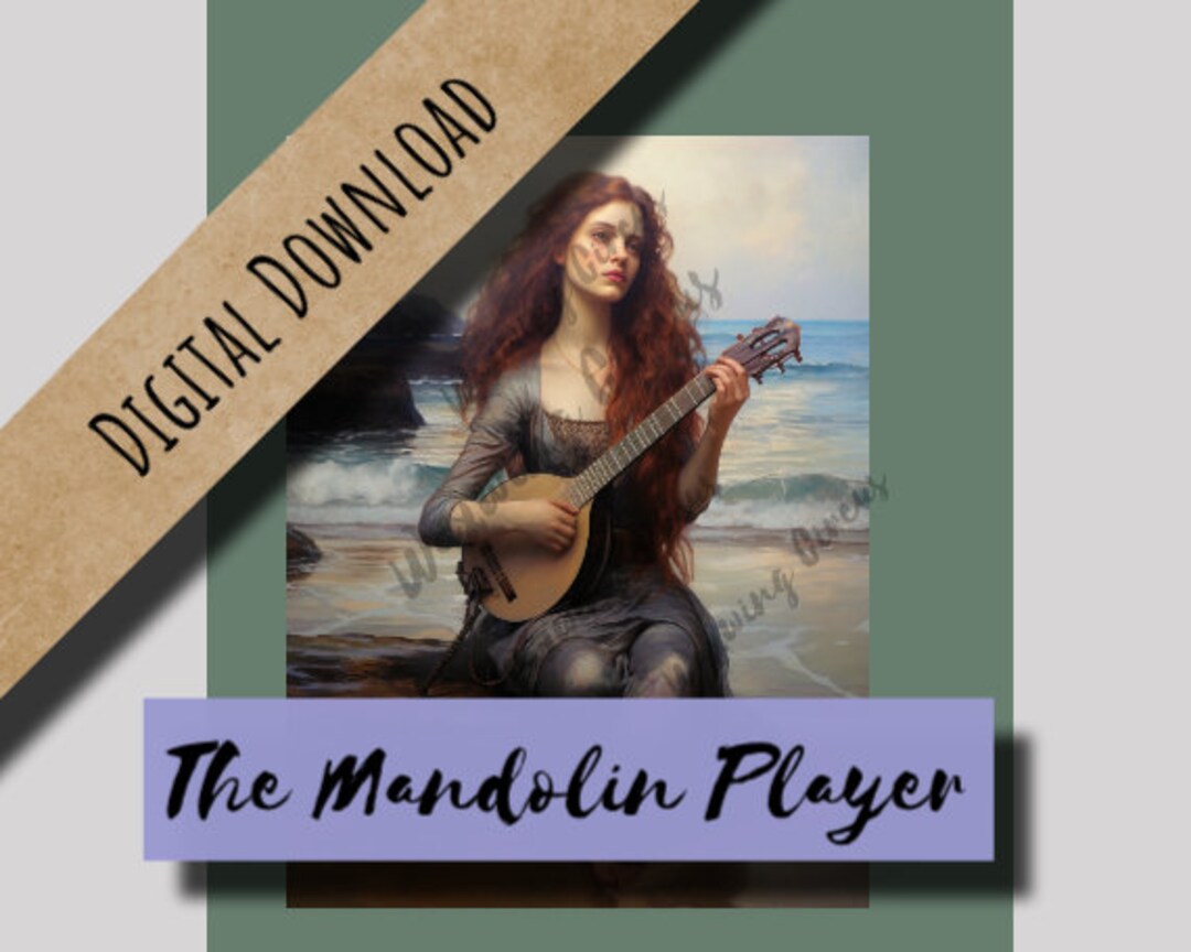 The Mandolin Player Digital Art Print - Etsy
