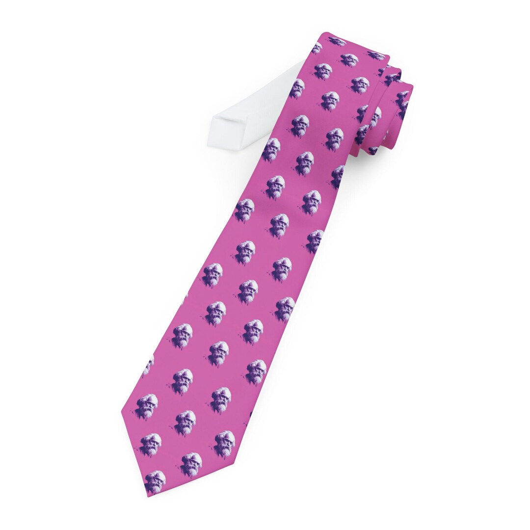 Karl Marx Pattern Necktie | Gothic Skull Repeat Neck Tie - Etsy