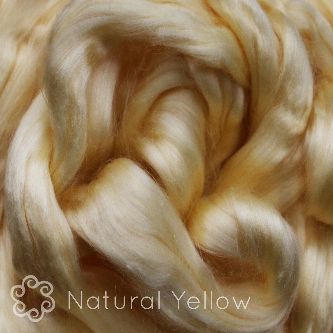 2oz Eri Peace Silk: Natural Yellow Fiber Roving, Premium Grade Combed ...