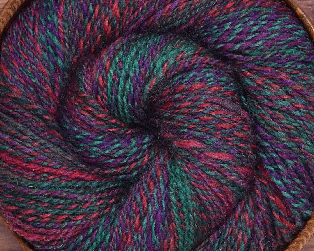 Almost Hand Spun Yarn, Barber Pole Yarn, Dyed in the Wool, Sport Weight ...